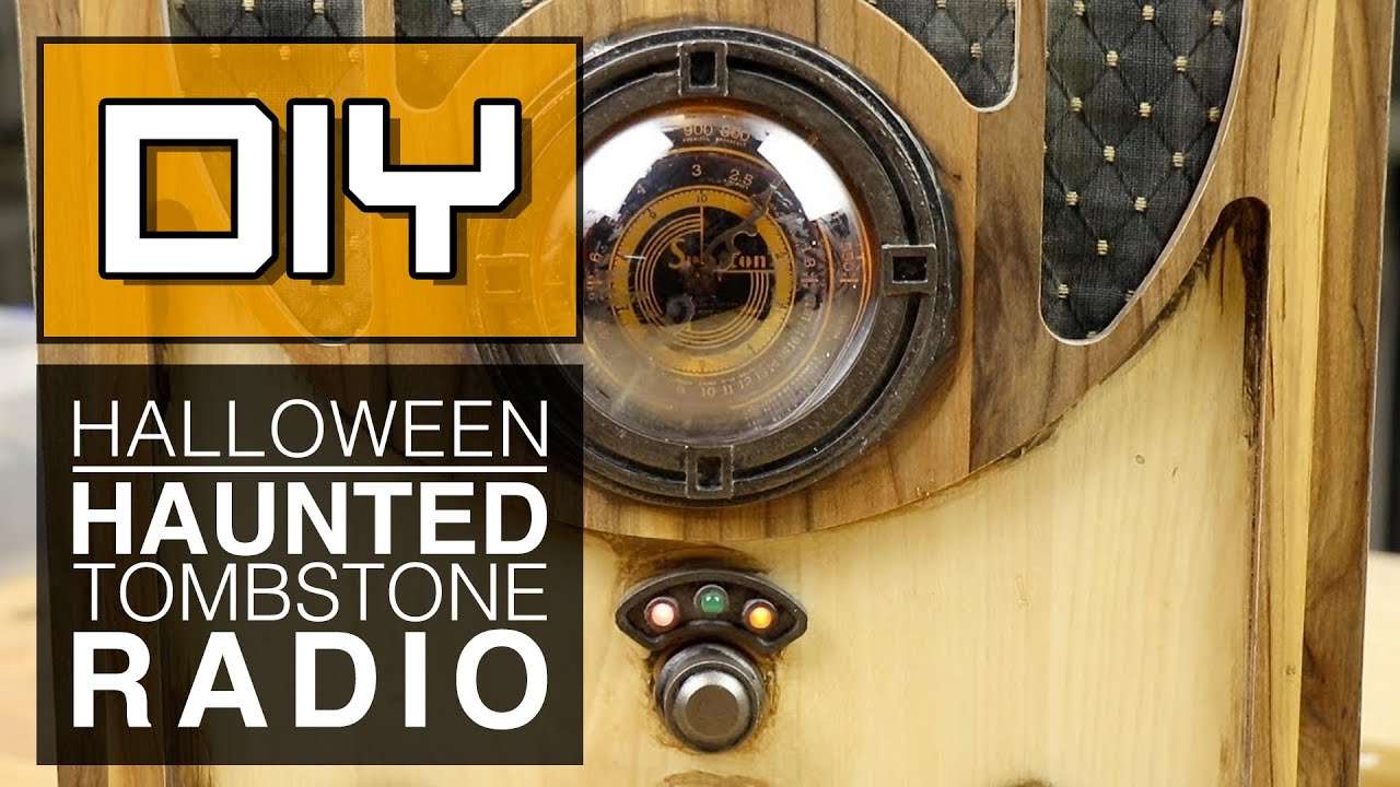 DIY Halloween Haunted Tombstone Radio - Random Making Encounters